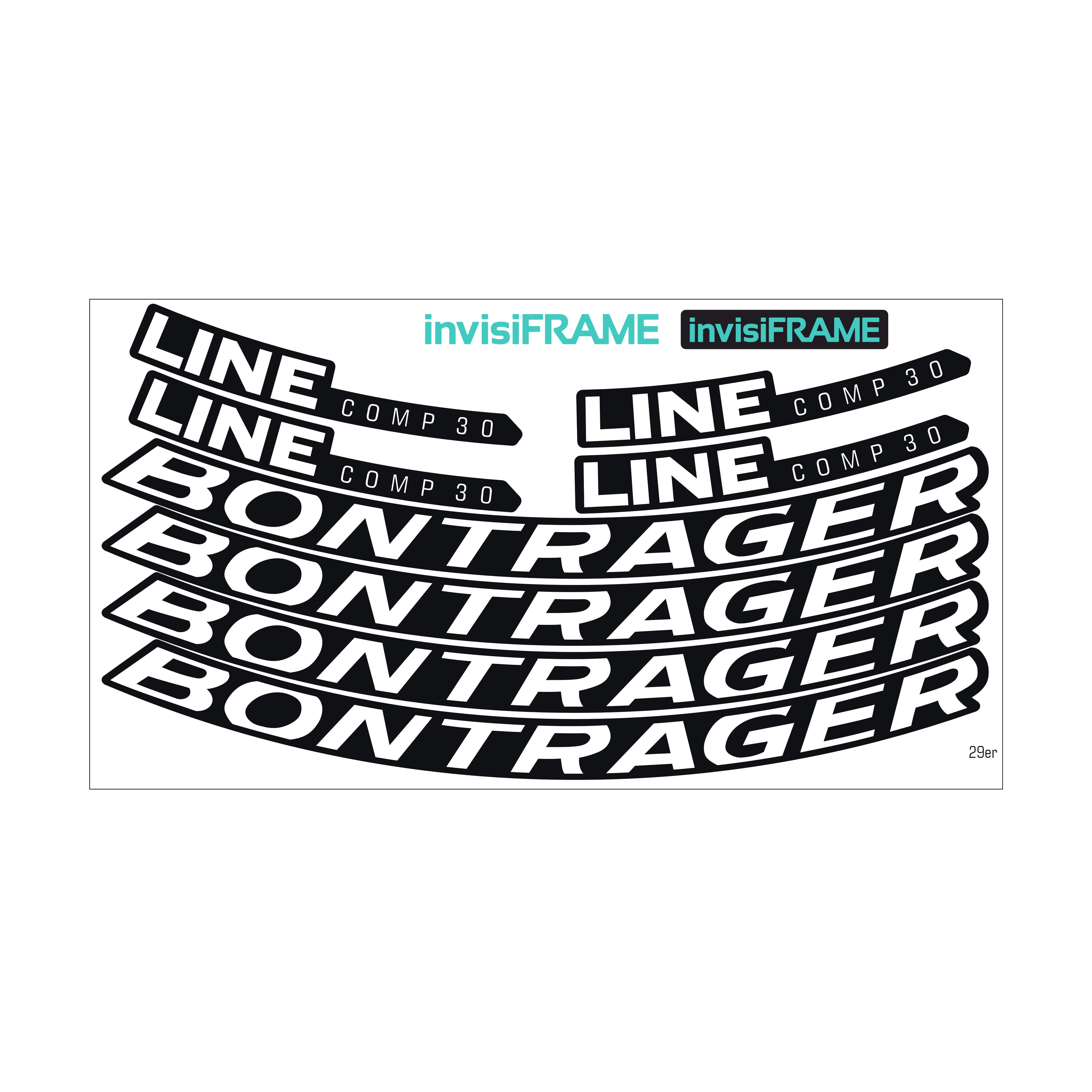 Bontrager Line Comp 30 Decals x2 Wheels | invisiFrame Custom Decals ...